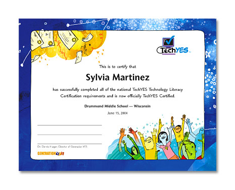 McHale Creative Portfolio: TechYES Student Certificate